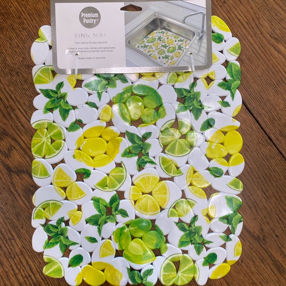 Premium Pantry | Kitchen | Farmhouse Lemons Limes Protective Sink Mat ...